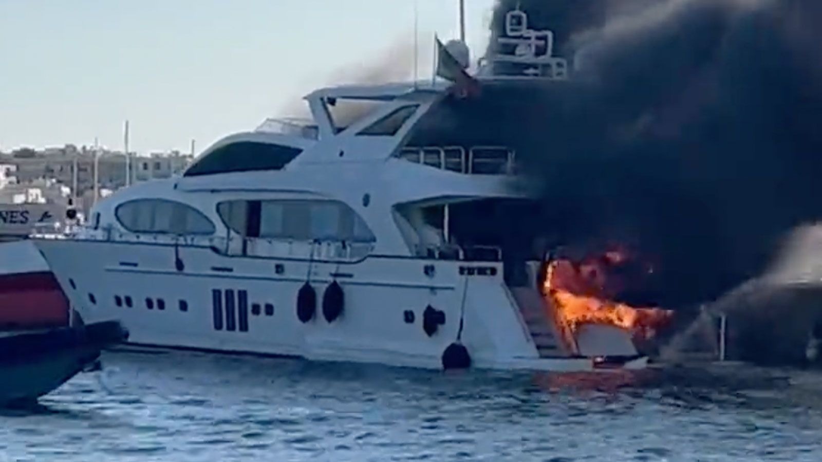 Watch: Superyacht goes up in flames and sinks in Ibiza